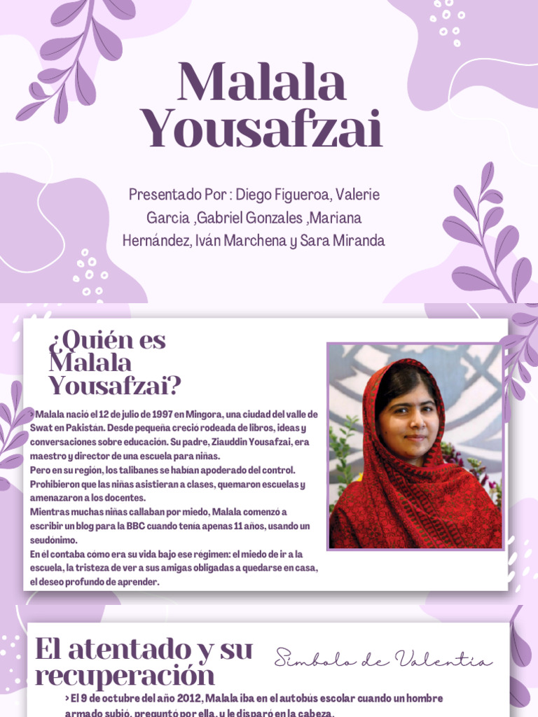 Cronología de Malala Yousafzai | PDF | Malala Yousafzai