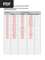 DSWD Family Assistance Card Form | PDF