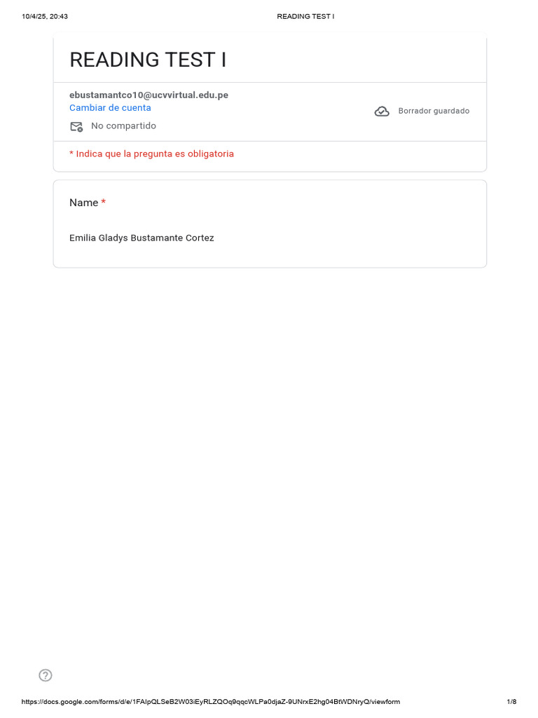 Reading Test I | PDF