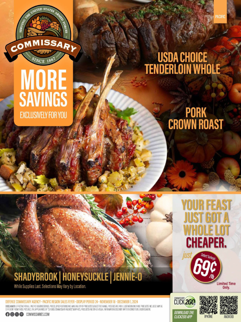 Commissary Flyer Thanksgiving 2024 | PDF