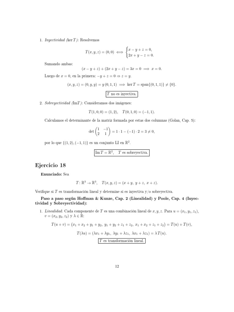 Ejercicios Part 3 | PDF | Espacio vectorial | Álgebra lineal