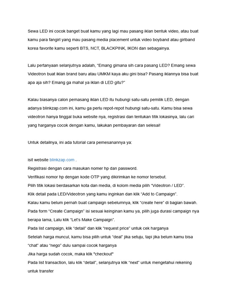 Tips Jitu Sewa Videotron Dan Panduannya | PDF