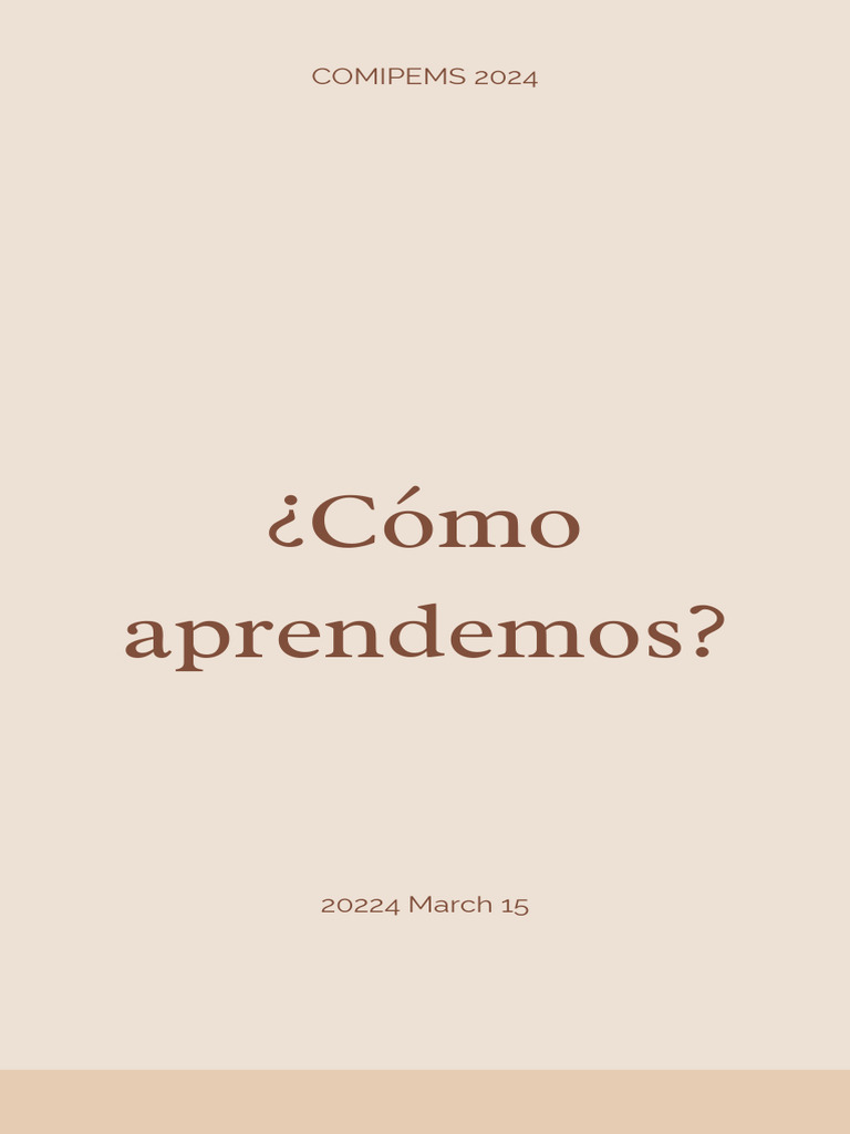 COMIPEMS Metodos de Estudio | PDF | Cognición