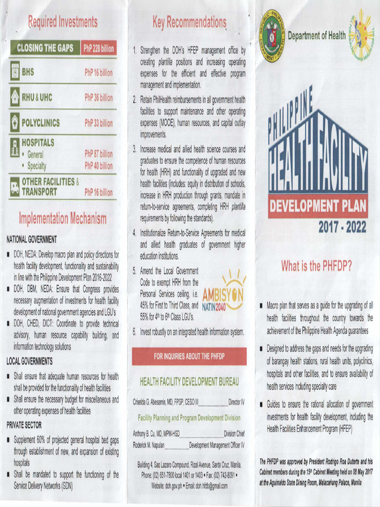 Health Facility Development Plan 2017 2022 | PDF