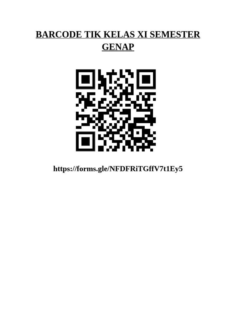 Barcode Tik Kelas Xi Semester Genap | PDF