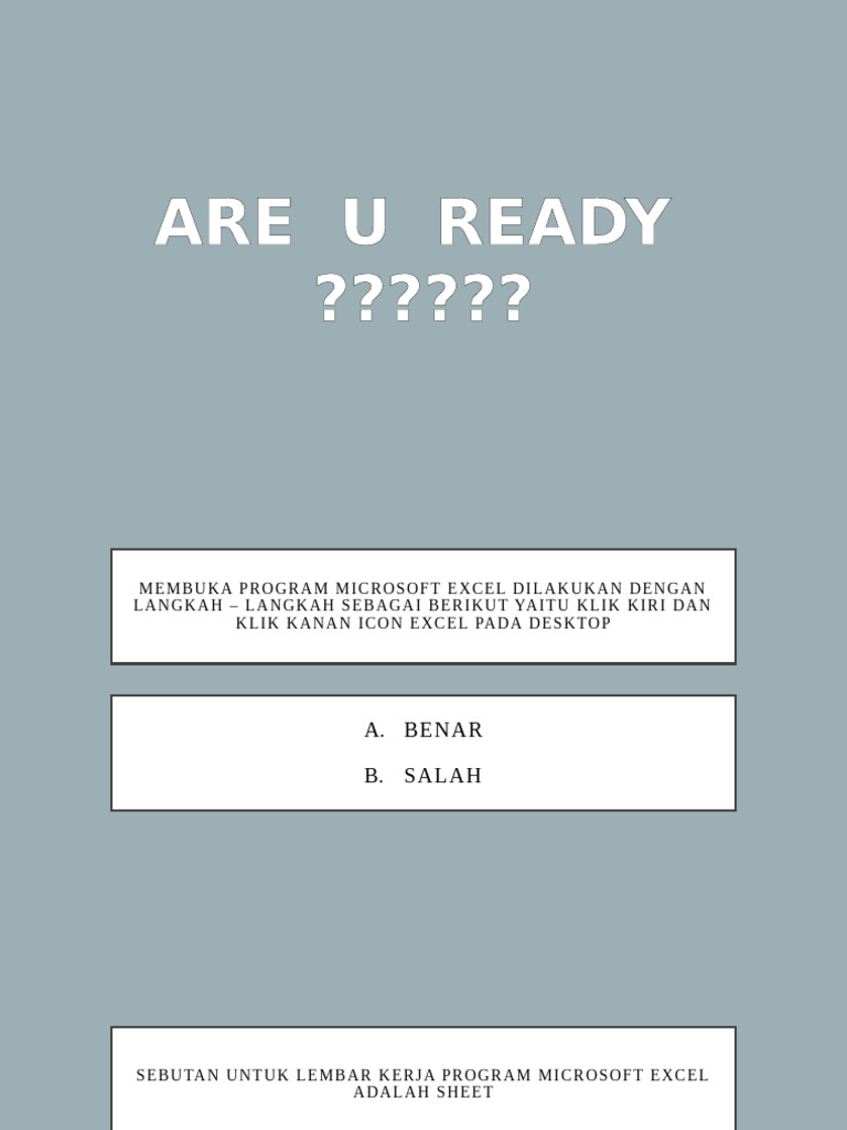 Kuis Aplikasi Pengolah Angka | PDF