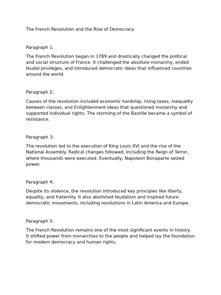 French Revolution's Democratic Legacy | PDF