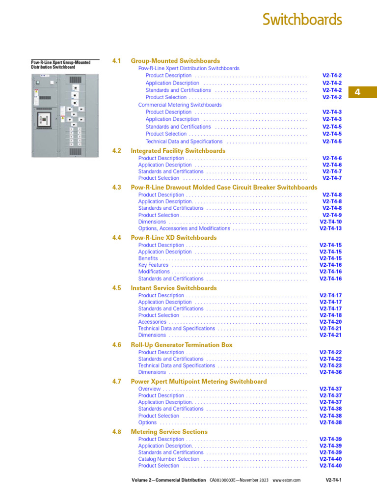 Pow R Line Distribution Switchboards Vol02 | PDF | Equipment ...