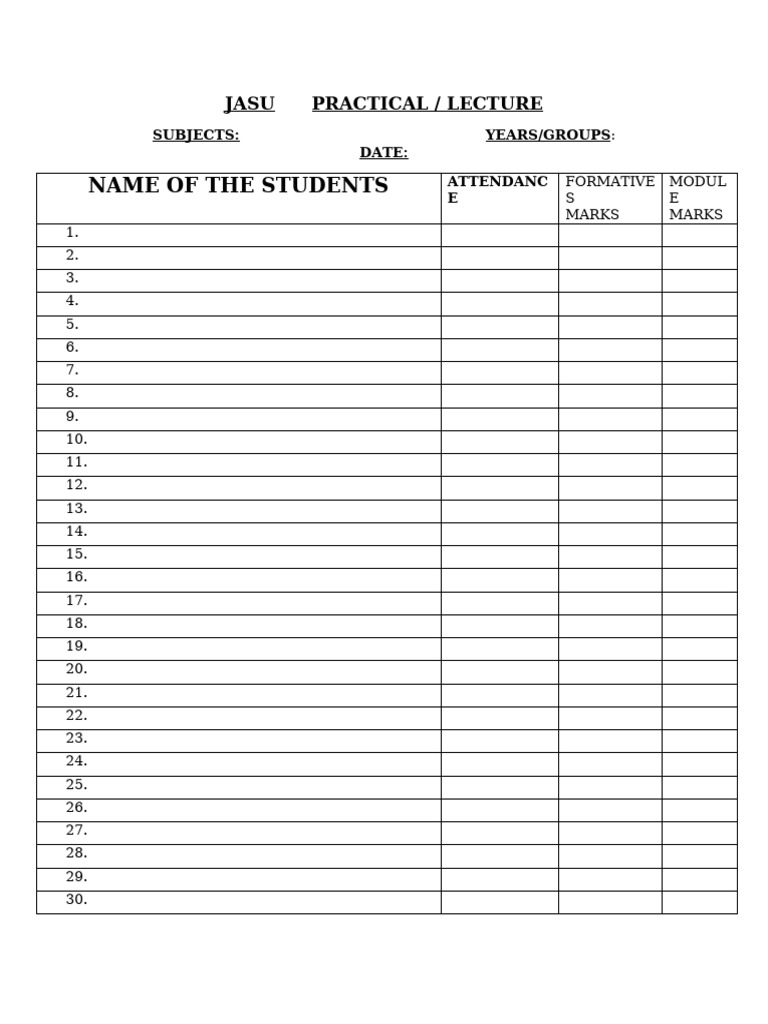 Student Attendance and Marks Record | PDF