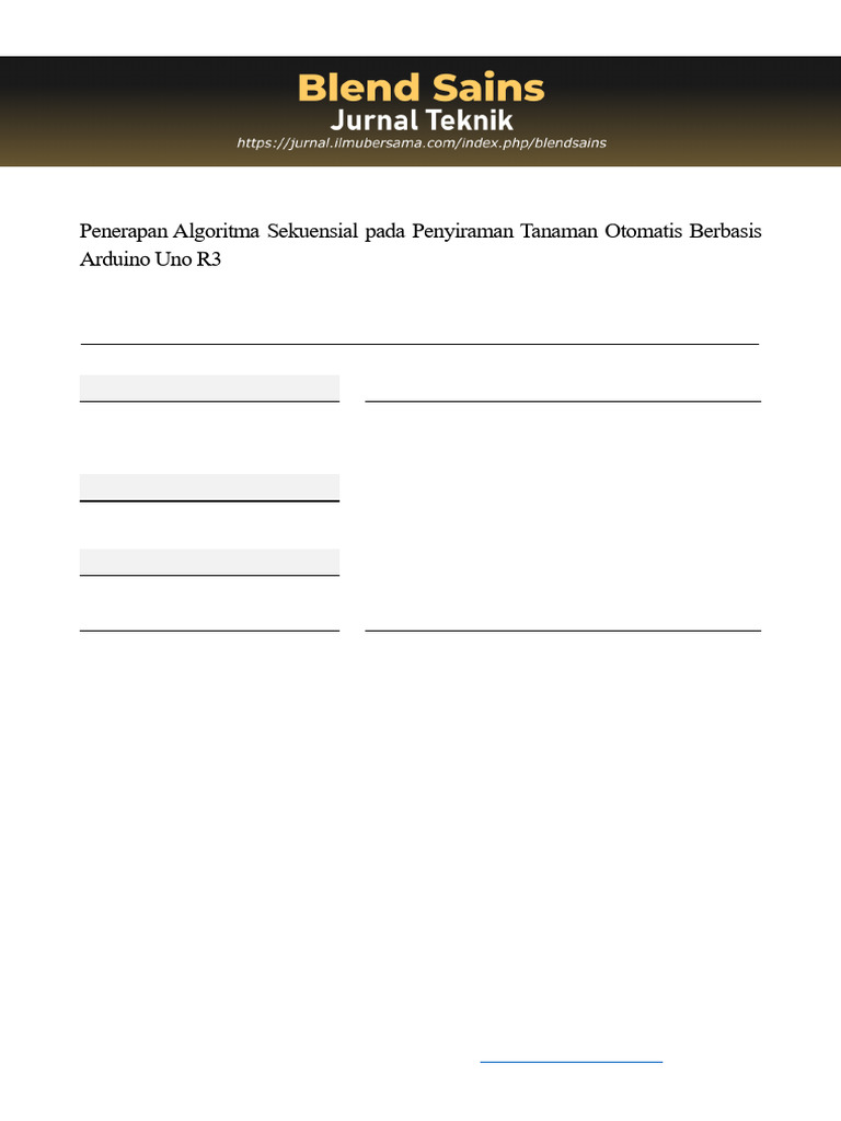 Penerapan Algoritma Sekuensial Pada Penyiraman Tanaman Otomatis ...