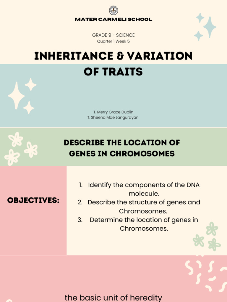 G9Q1W5 - Inheritance Variation of Traits | PDF | Genotype | Gene