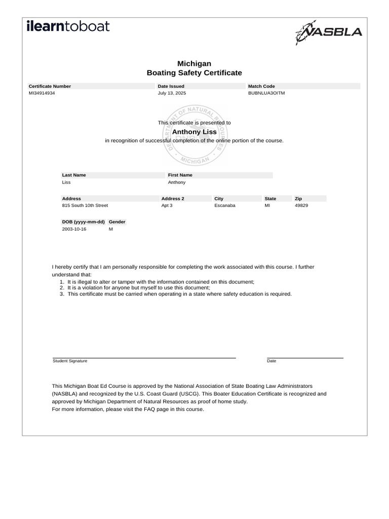 Certificate | PDF