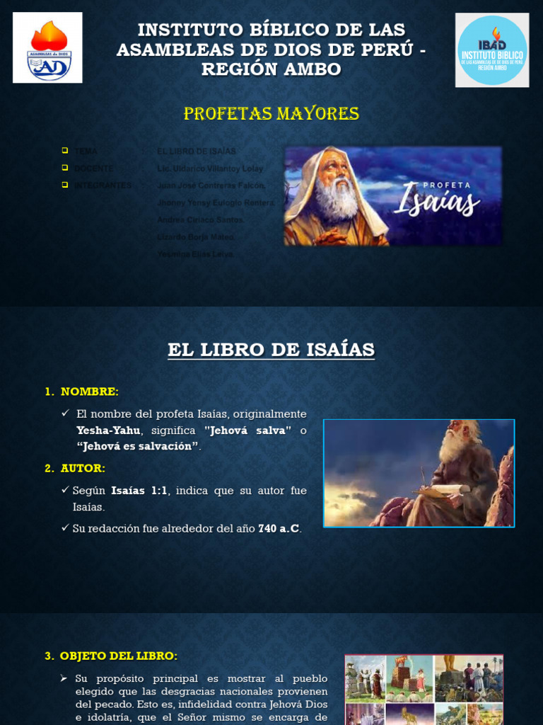 Análisis del Libro de Isaías en la Biblia | PDF | Isaias | Mesías