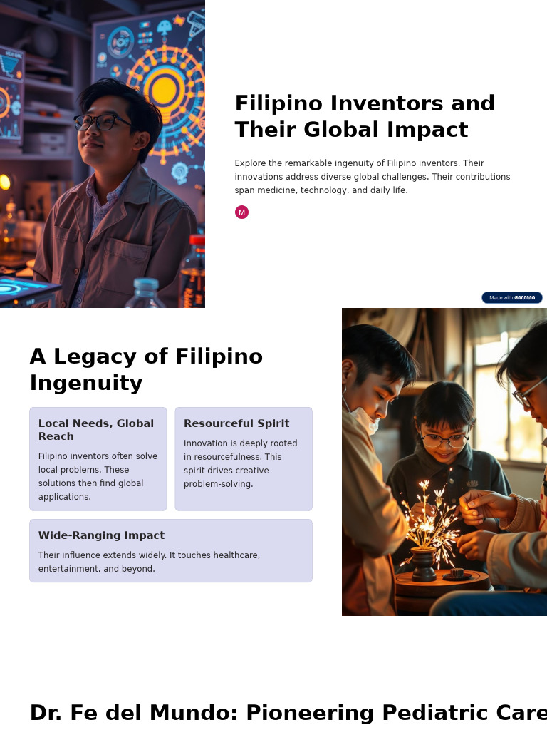 Filipino Inventors: Innovations & Impact | PDF | Invention | Creativity