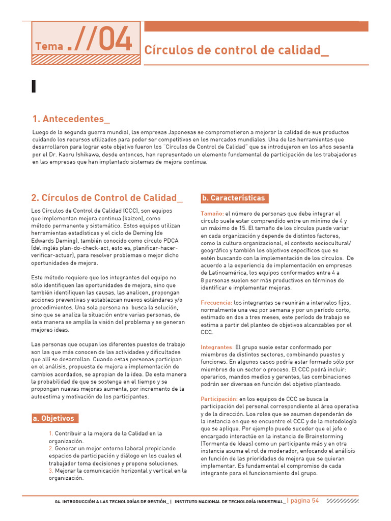 Círculos de Control de Calidad: Mejora Continua | PDF | Business ...