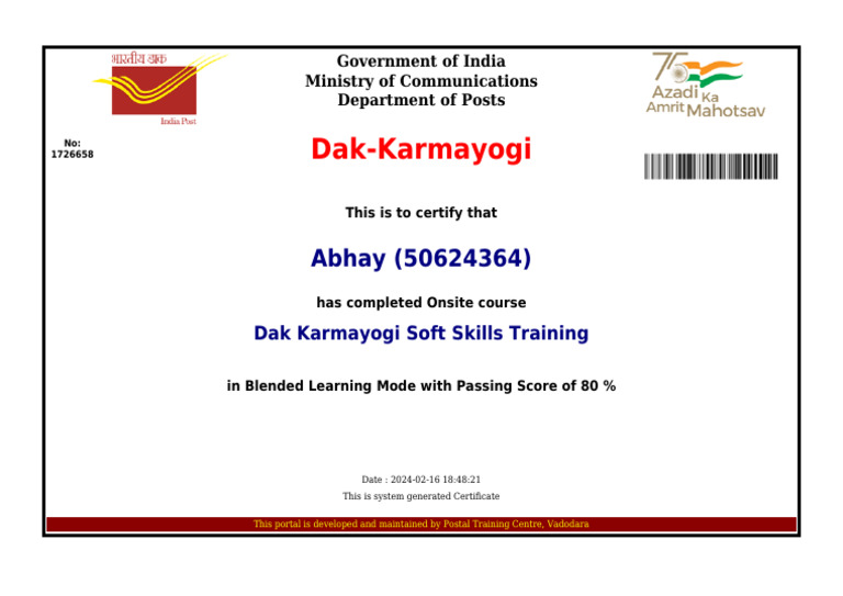 Final Certificate | PDF