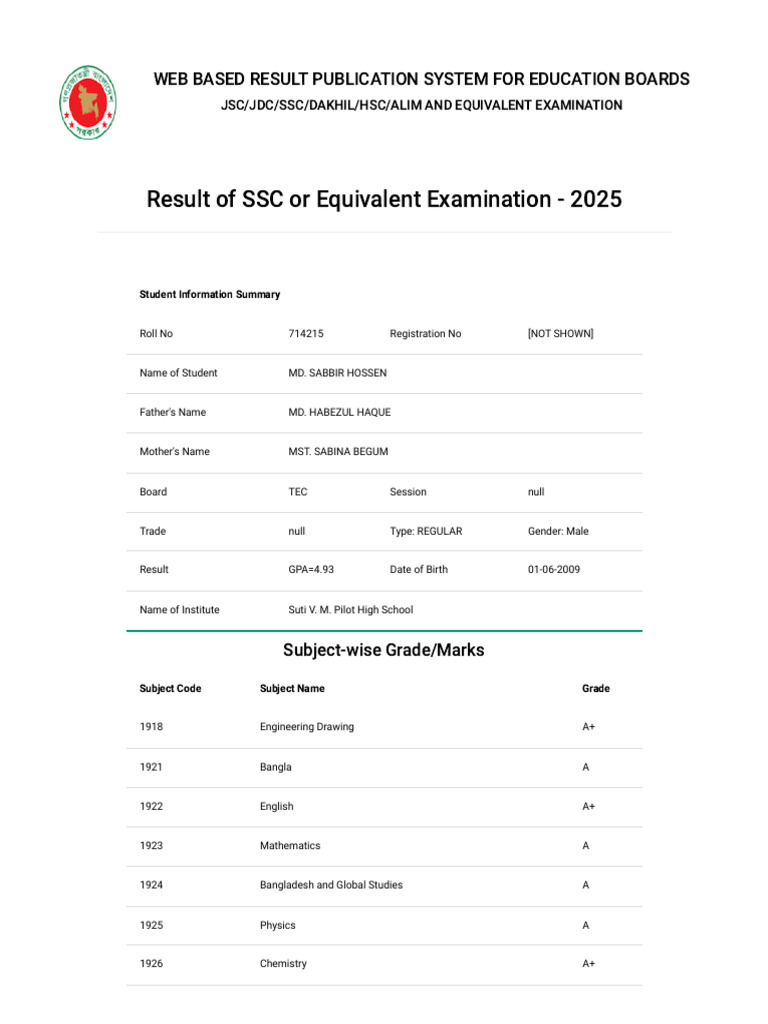 Web Based Result Publication System For Education Boards | PDF