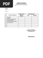 Form Organoleptik MBG Terbaru | PDF