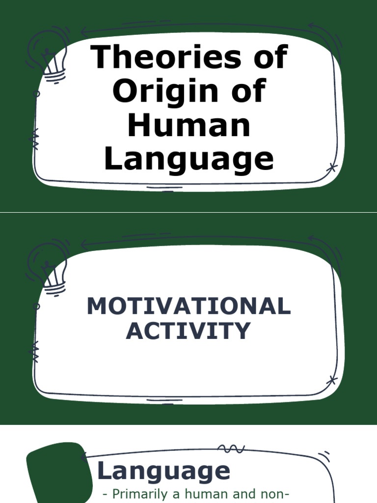 Theories Of Origin Of Human Language Pdf File Pdf Human