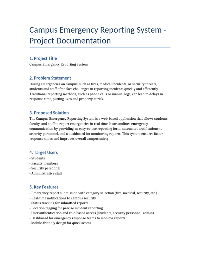 Campus Emergency Reporting System | PDF | Php | Password