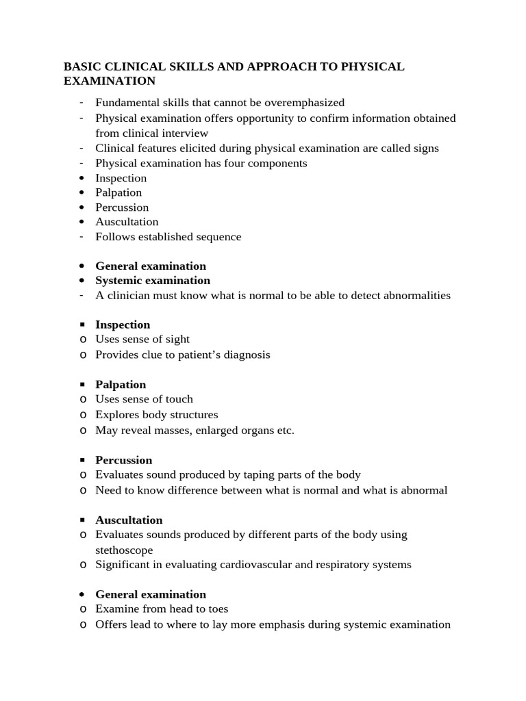 Nursing Students' Physical Exam Guide | PDF | Physical Examination ...