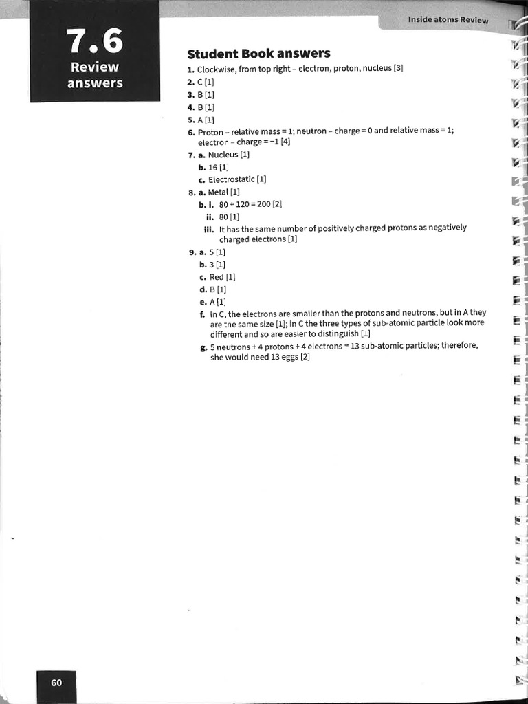Chemistry Student Book Answers | PDF