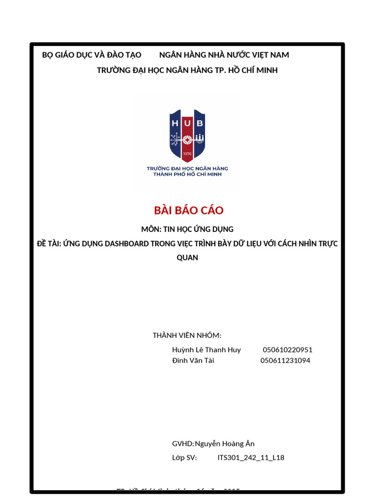Báo Cáo Nhóm - THUD | PDF