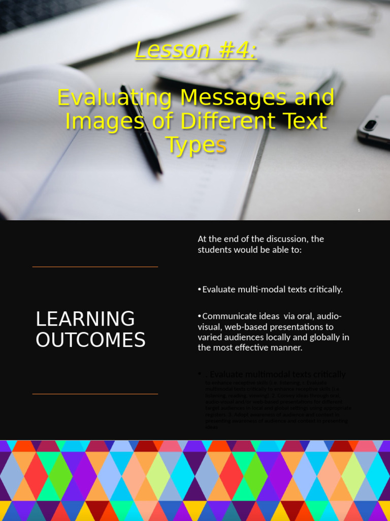 5 - Evaluating Messages and Images of Different Text Types | PDF | English Language | Human ...