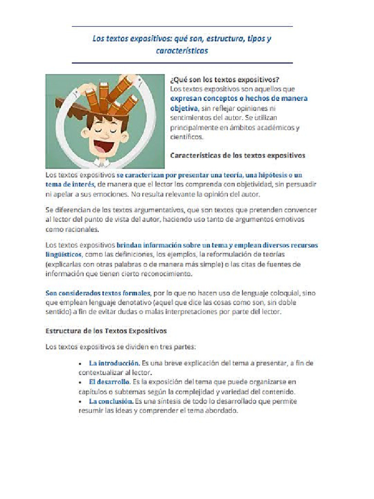Texto Expositivo 1ro Medio | PDF