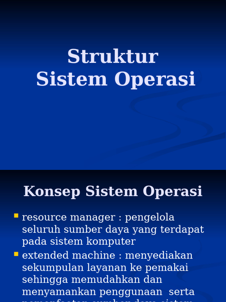Modul 2 - Struktur Sistem Operasi | PDF