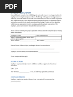 MSK Initial Assessment Report Form | PDF | Neurology | Health Professional