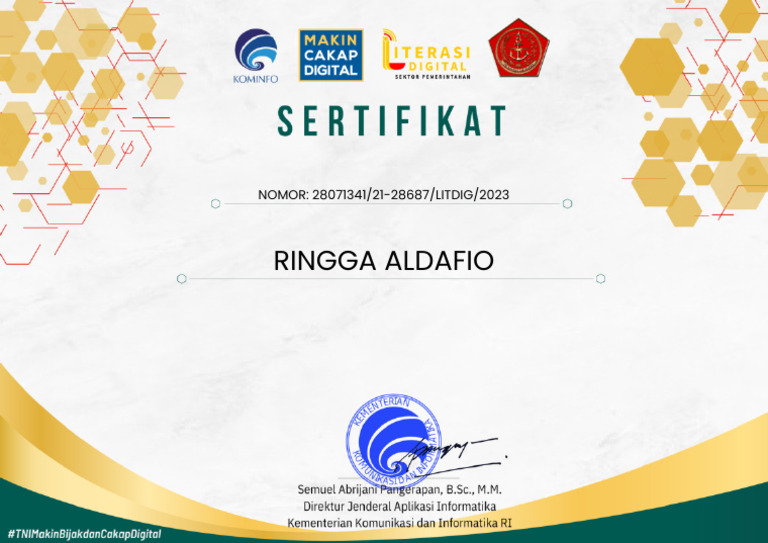 Sertifikat Literasi | PDF