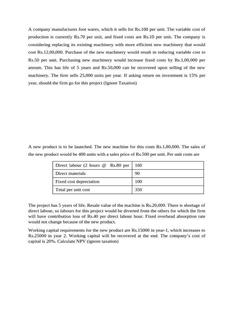 Capital Budgeting Examples | PDF