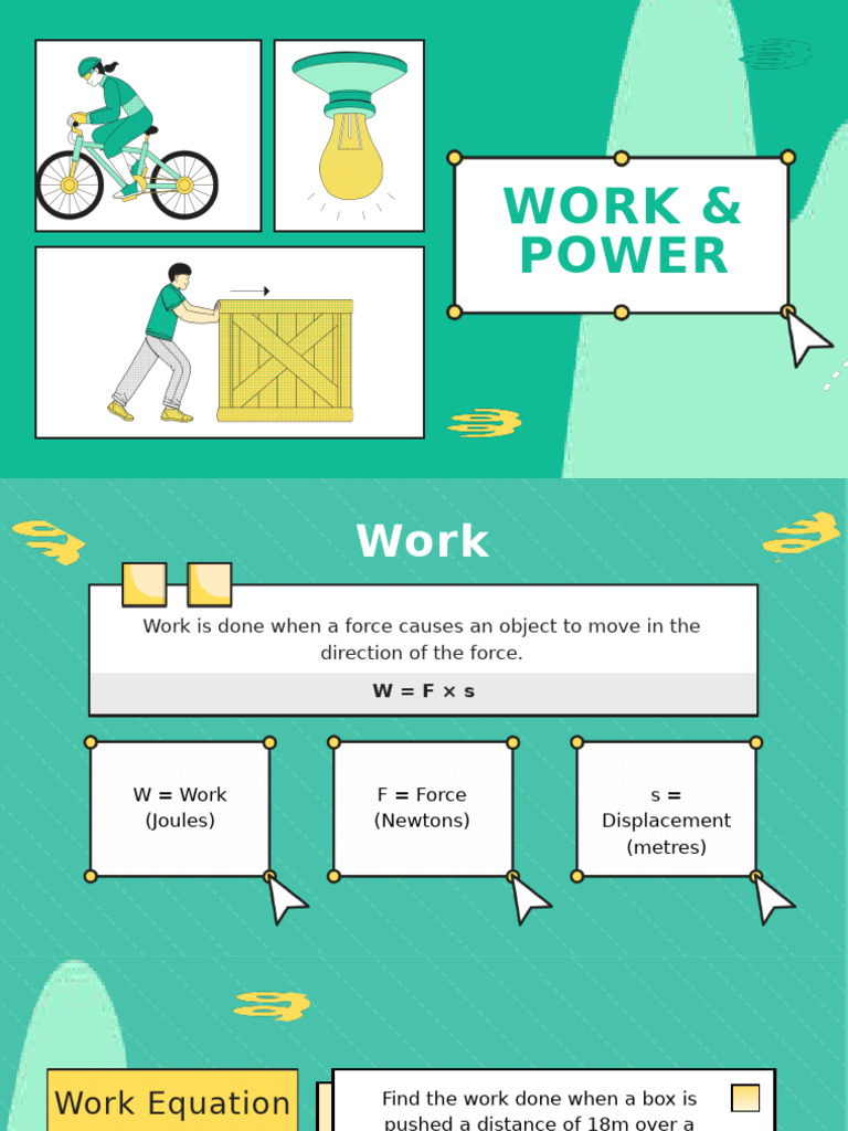 Work and Power Calculations Explained | PDF