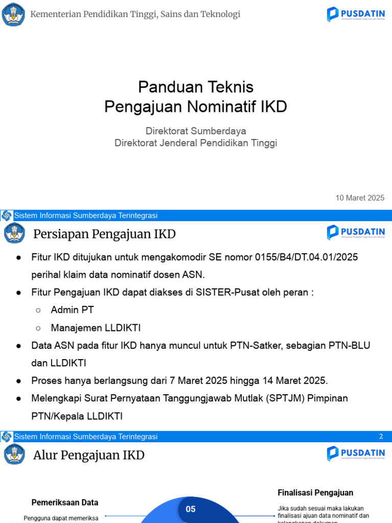 Panduan Teknis Pengajuan IKD | PDF