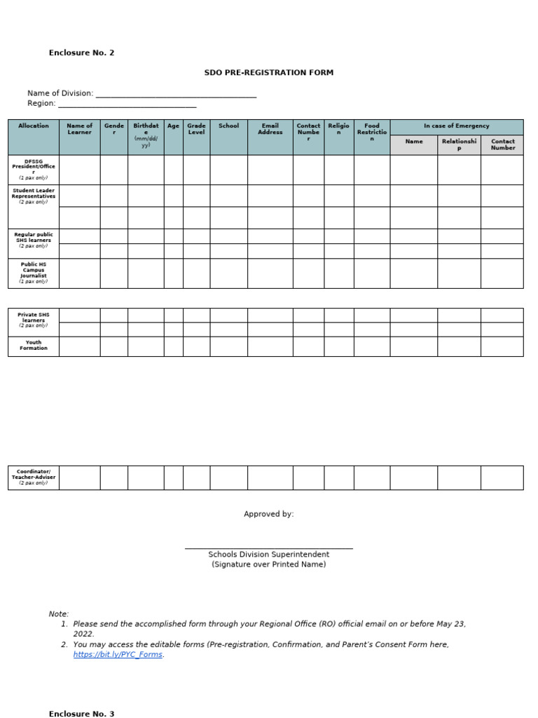 Enclosure 2 4 PYC Forms and Templates | PDF | Symptoms And Signs ...