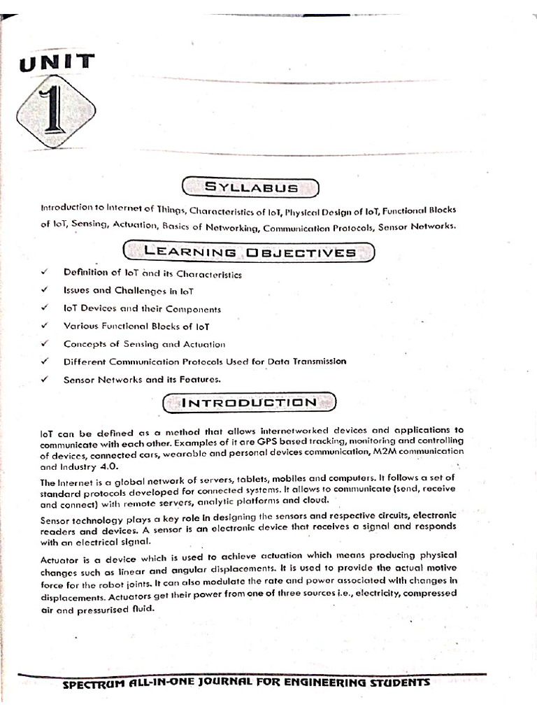 FIOT 1 Unit | PDF