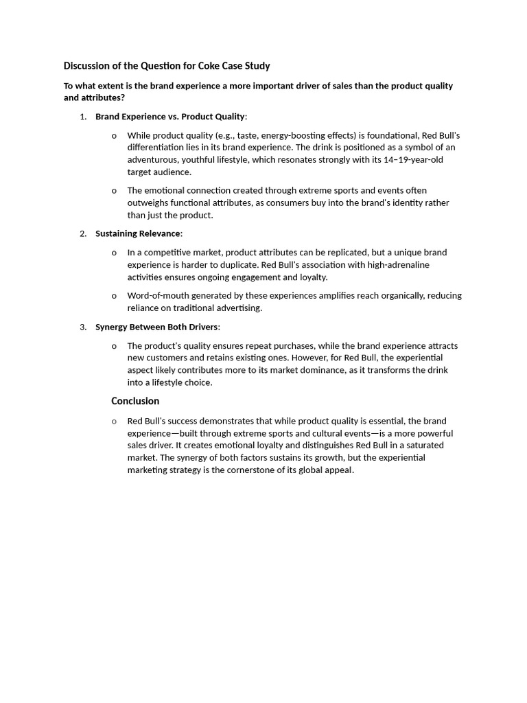 Redbull Case Study Sol | PDF