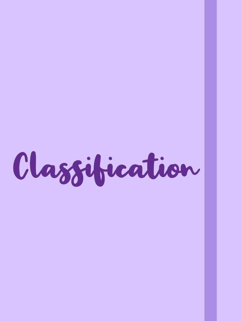 Classification PDF | PDF