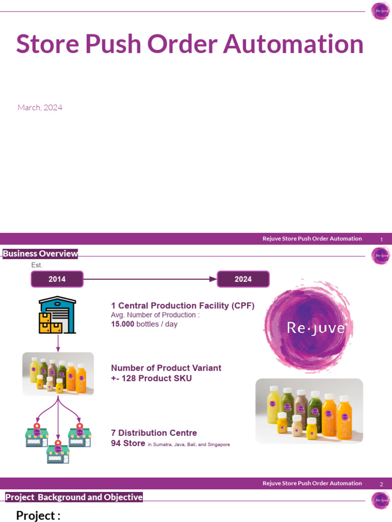 Push Order Automation - Master Presentation 3 | PDF | Computing