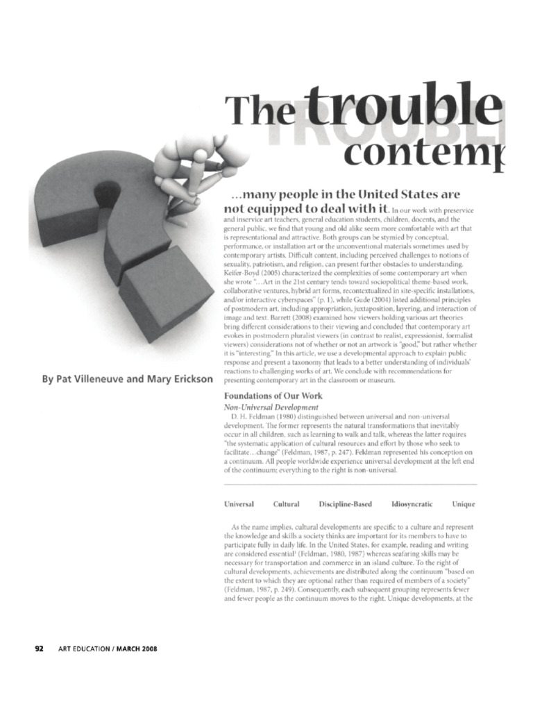 Problem With Contemporary Art | PDF