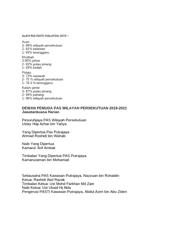 Alam Ria Pasti Malaysia 2019 | PDF
