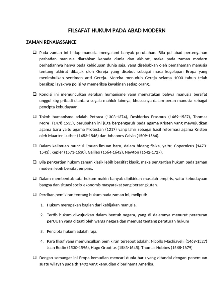 Filsafat Hukum Modern dan Machiavelli | PDF
