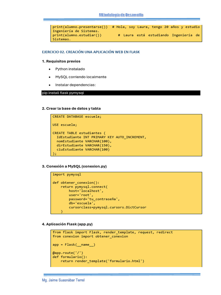 Flask Ejercicio | PDF | Python (lenguaje de programación) | Informática
