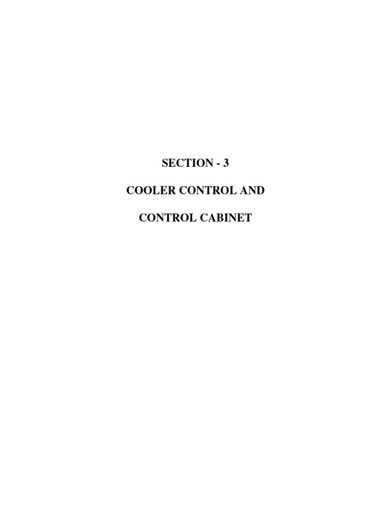 Cooler Control Cabinet Overview | PDF | Switch | Relay