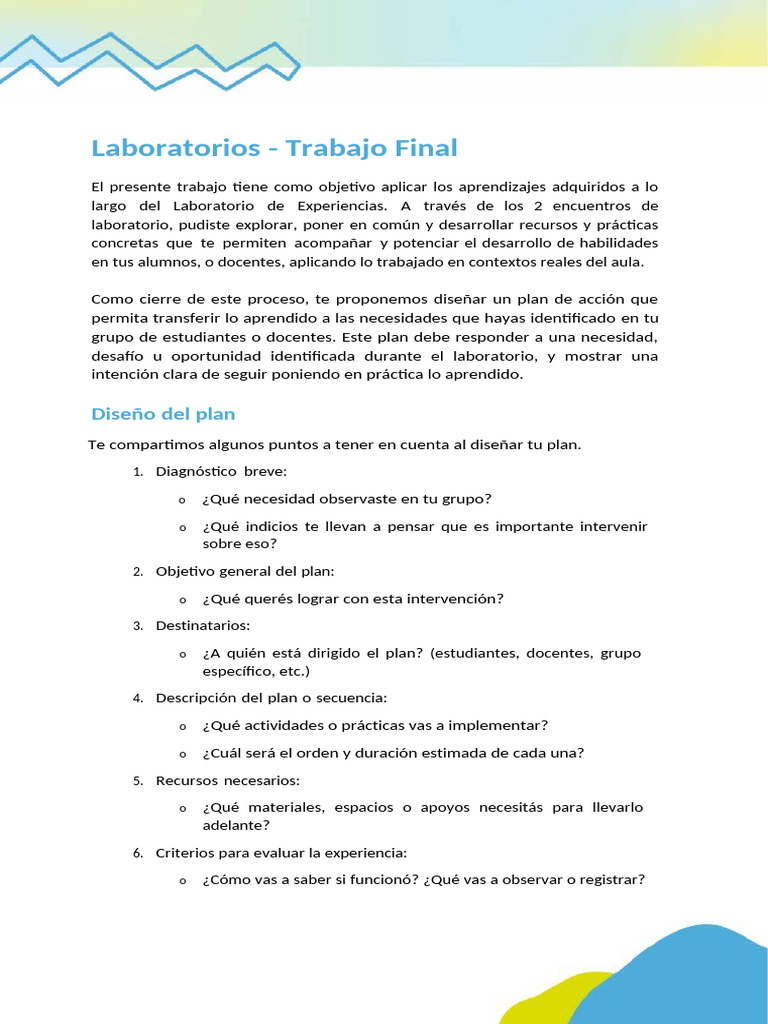 Laboratorios - Trabajo Final 2025 | PDF