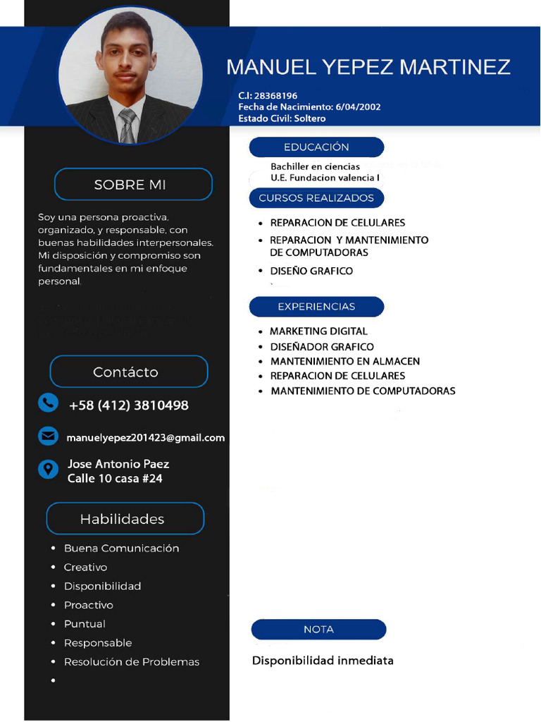 Curriculo Manuel Yepez 3 | PDF