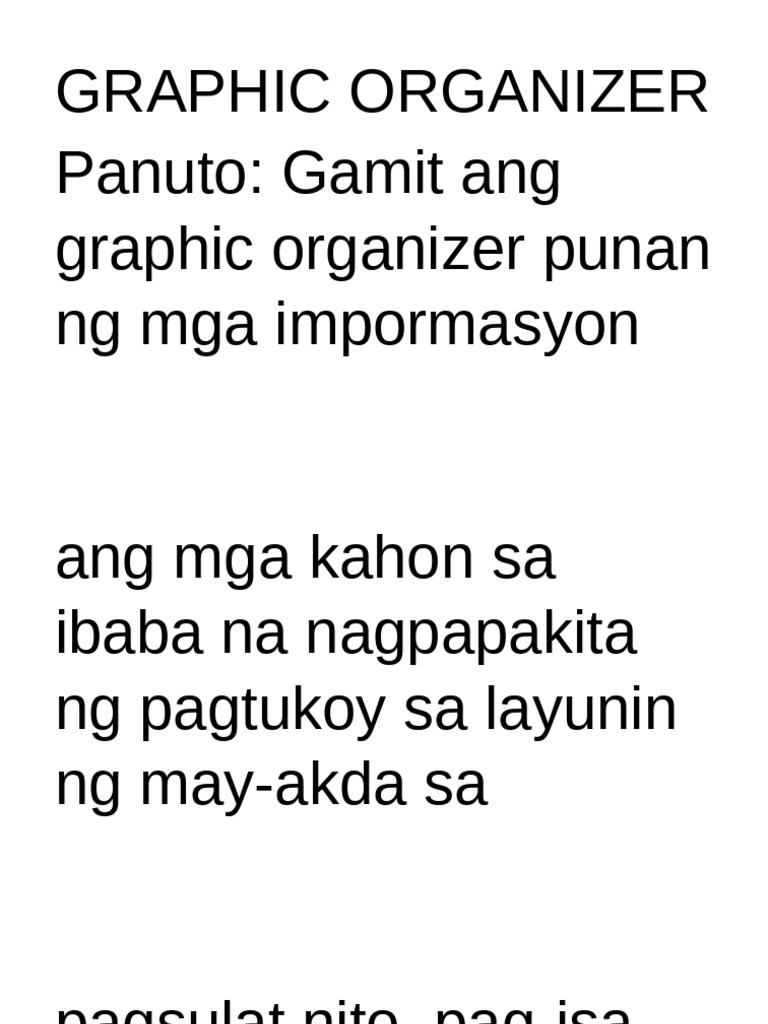 Graphic Organizer | PDF