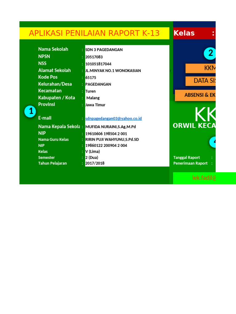 Aplikasi Raport Kelas 5 Semester 2 | PDF