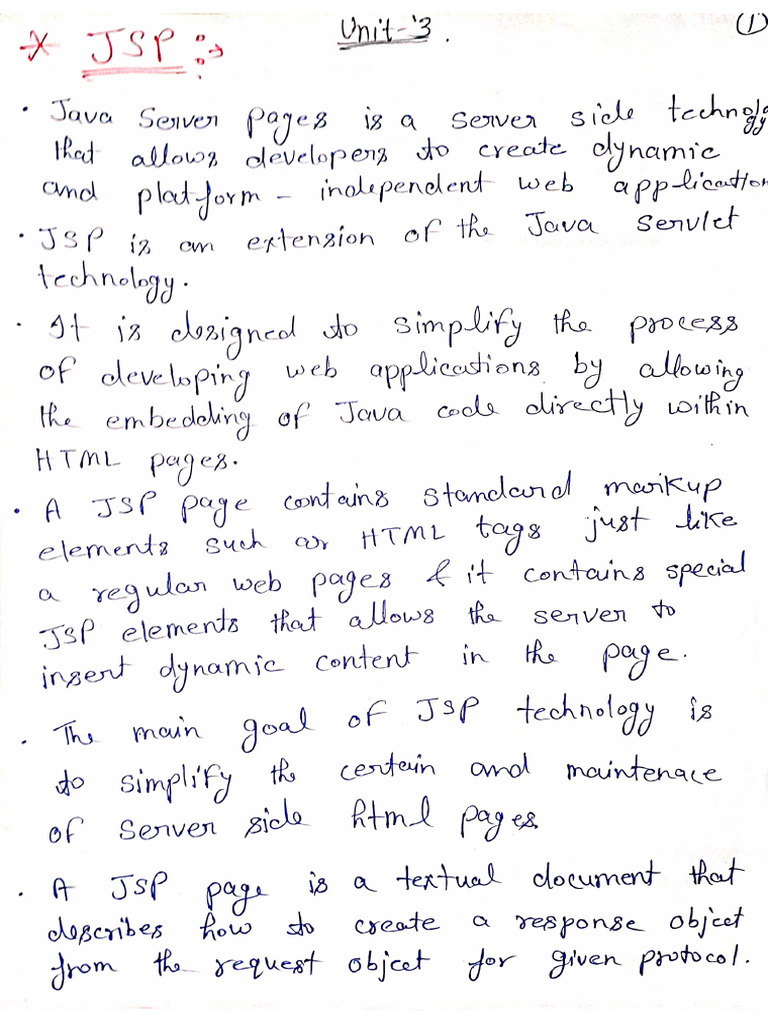 Adv - Java Unit 3 | PDF